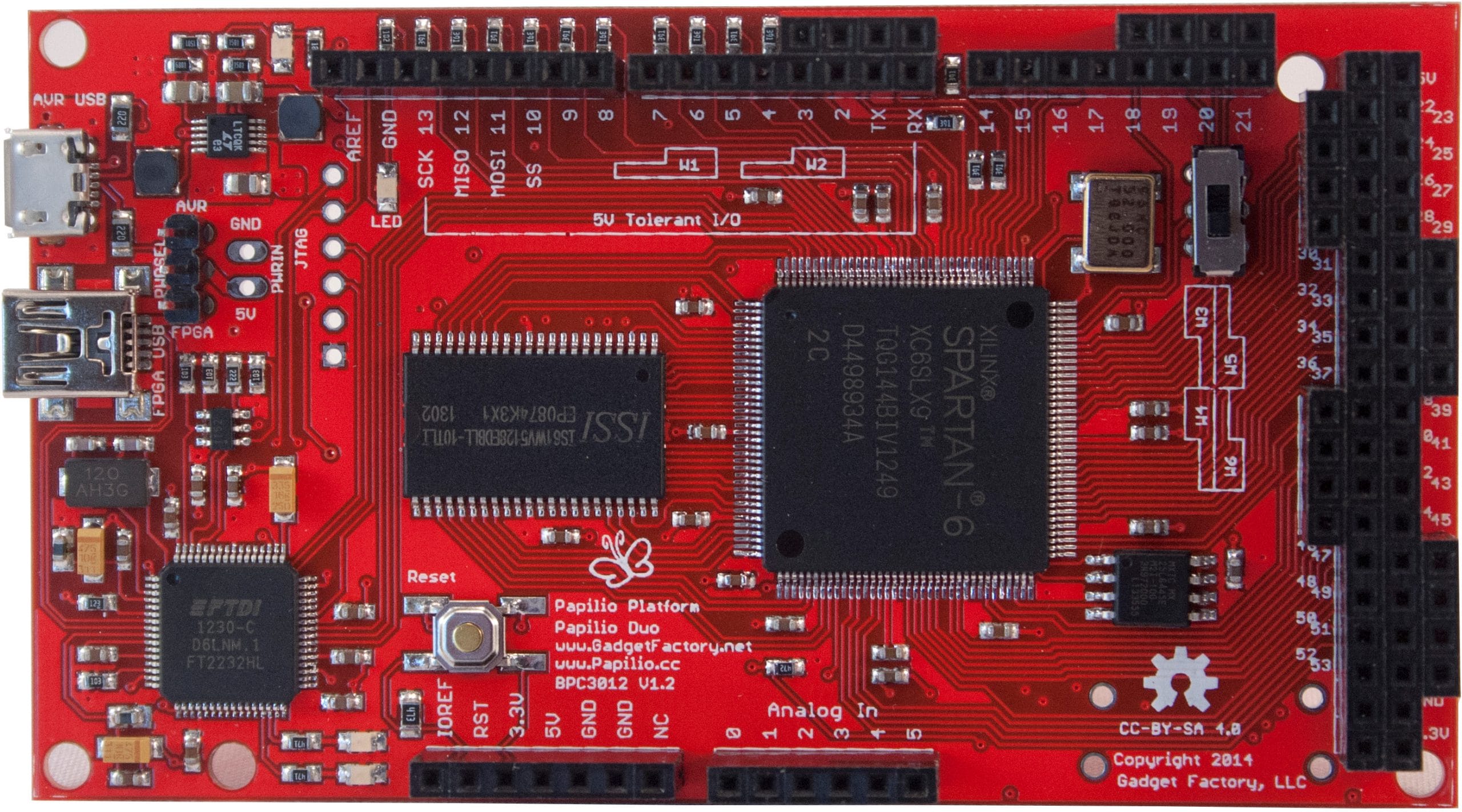 88 Papilio Duo Arduino Compatible Board With A Xilinx Fpga Let You To Draw Your Own Circuits