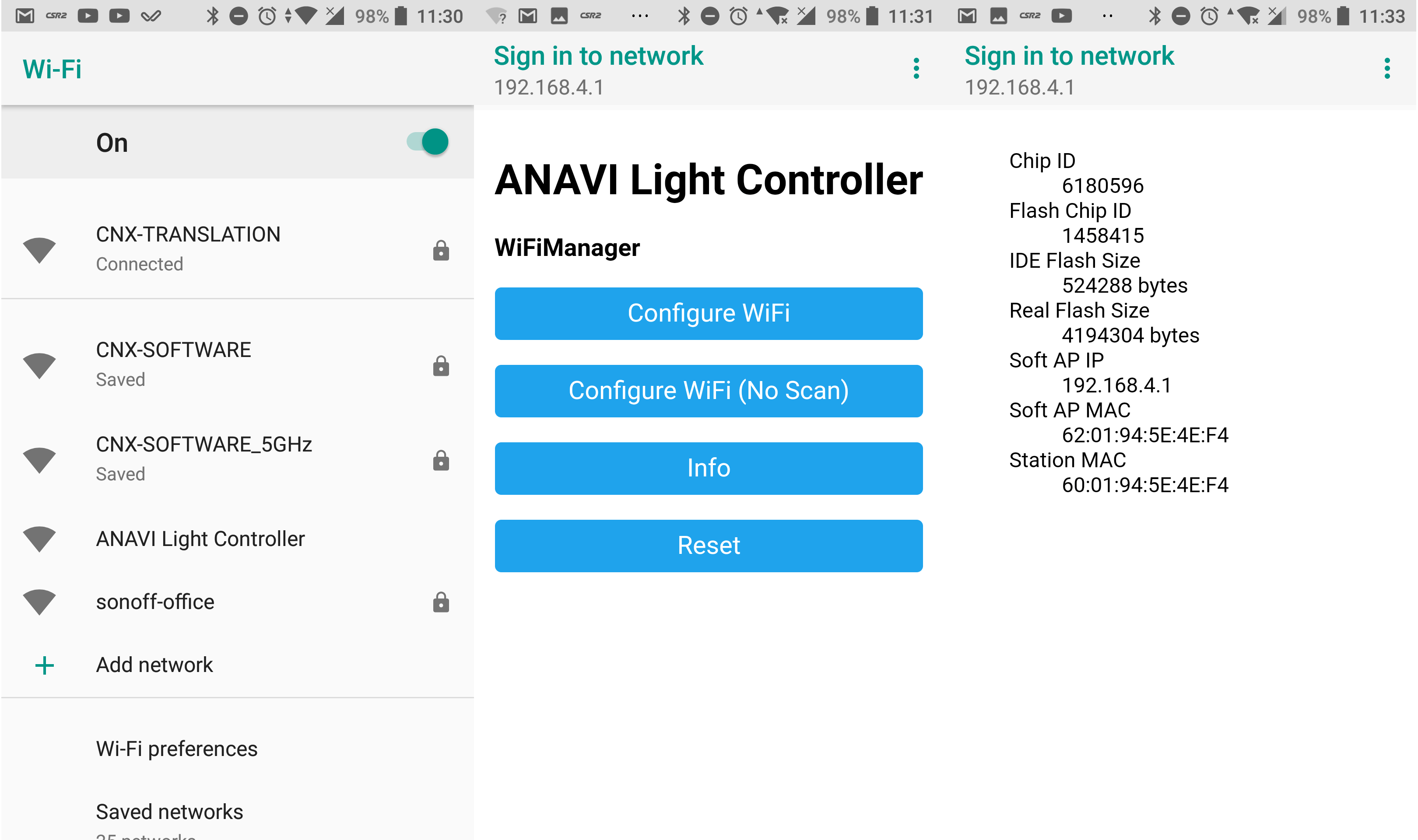 Esp8266 Rgb Led Strip Control With Anavi Light Controller Arduino Mqtt And Html5 Cnx Software