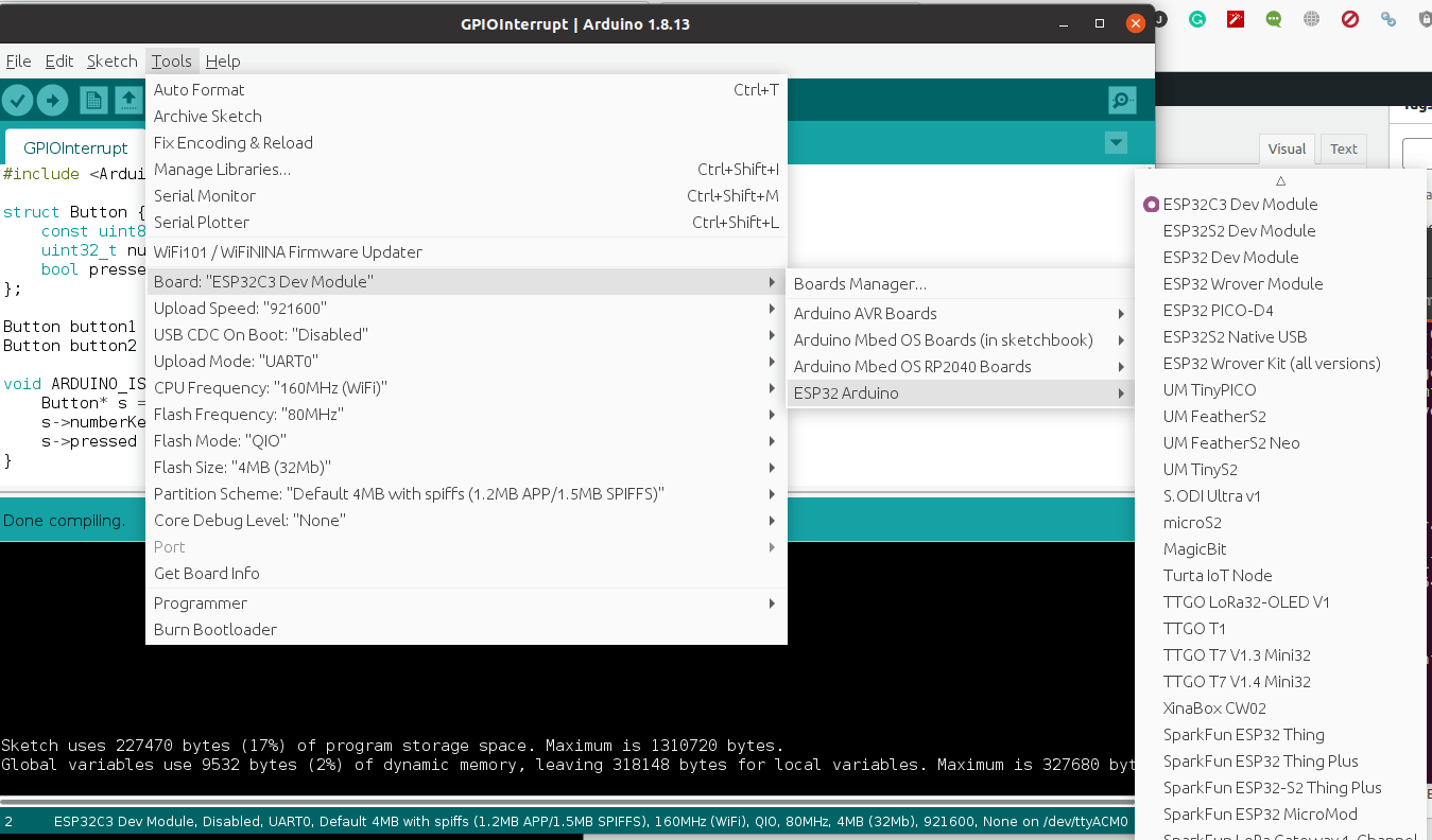 Esp32 Arduino 200 Release Adds Esp32 C3 And Esp32 S2 Support Cnx Software